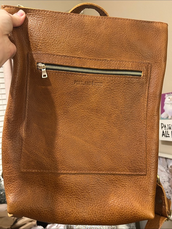 Portland Leather | Bags | Portland Leather Cognac Brown Leather Laptop ...